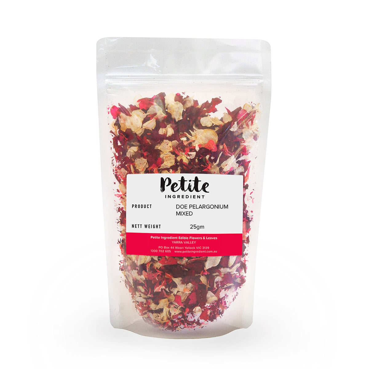 Dried Organic Edible Pelargonium | Petite Ingredient
